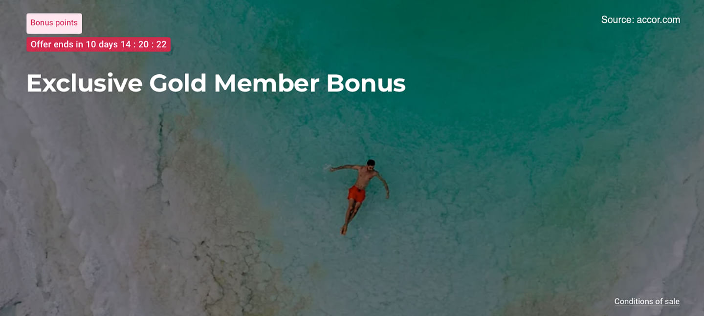 Accor Gold Members Exclusive: Get 8000 bonus points for 3 stays of 2 ...